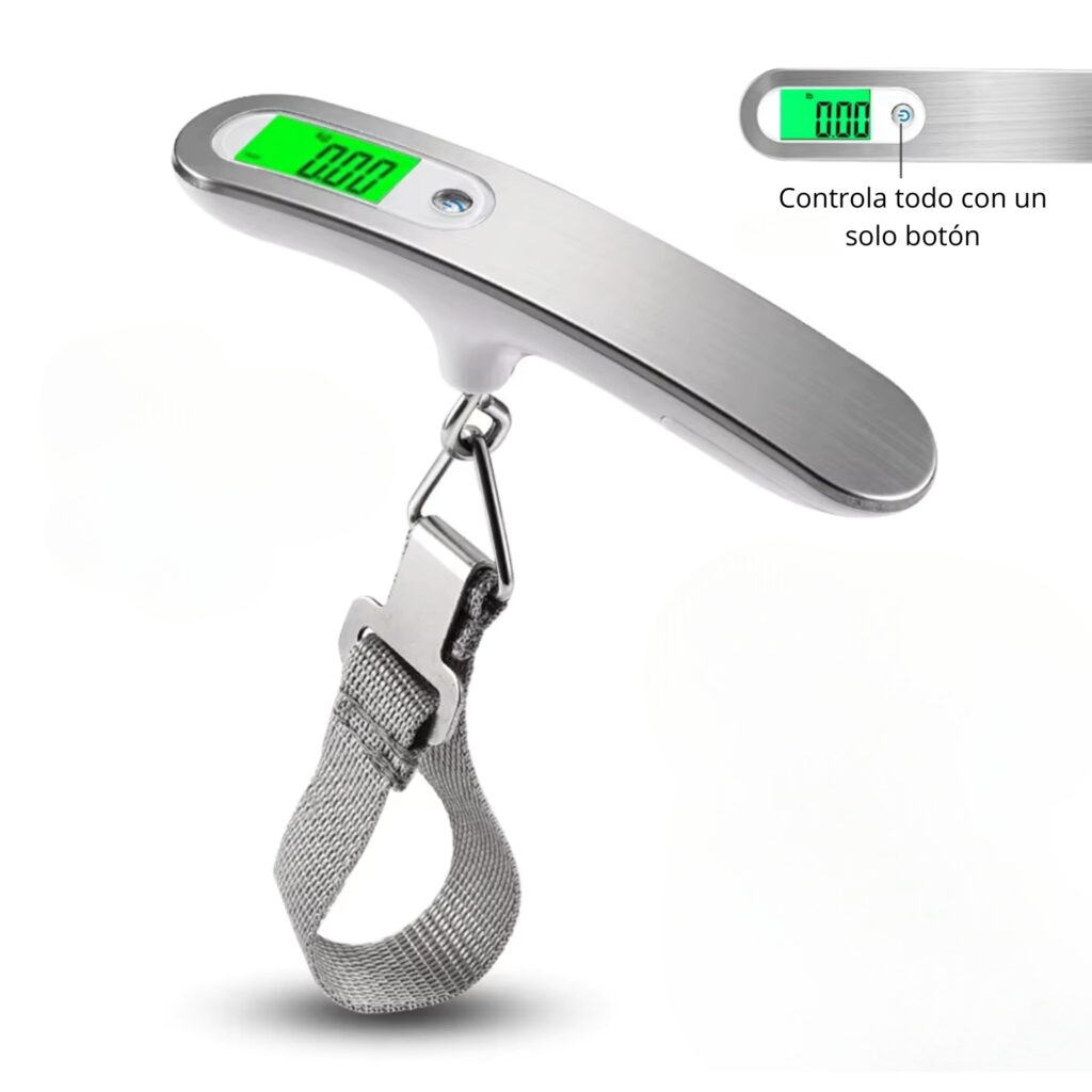 Balanza de Mano, Báscula Digital para Maletas de Viaje Hasta 50kg ...