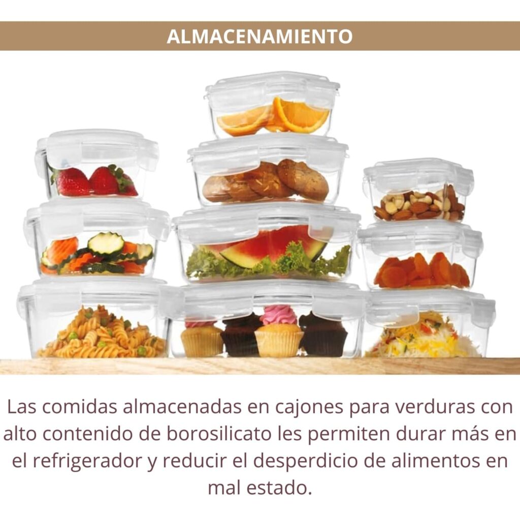 Taper de Vidrio Hermético con Divisiones 700ml – Tienda PENTHA