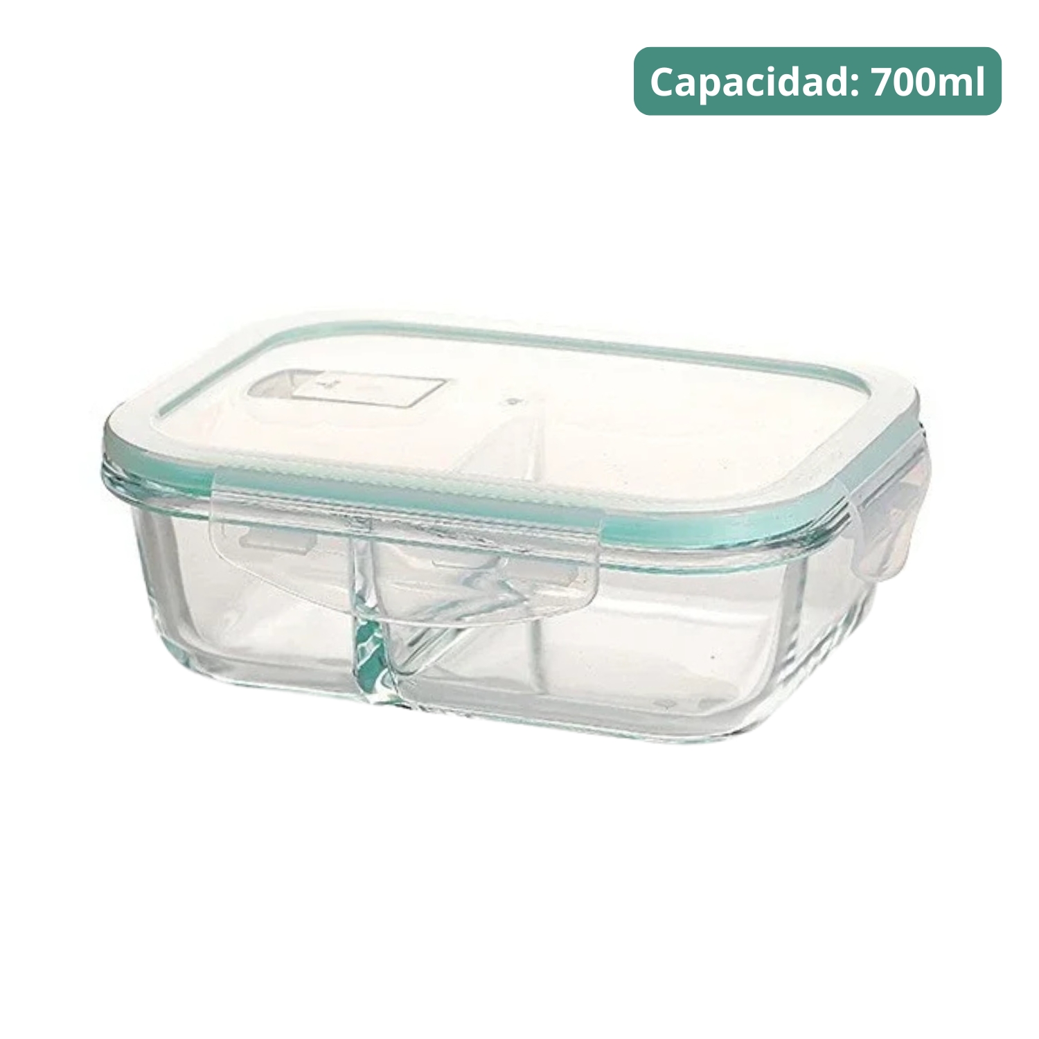 Taper de Vidrio Hermético con Divisiones 700ml – Tienda PENTHA