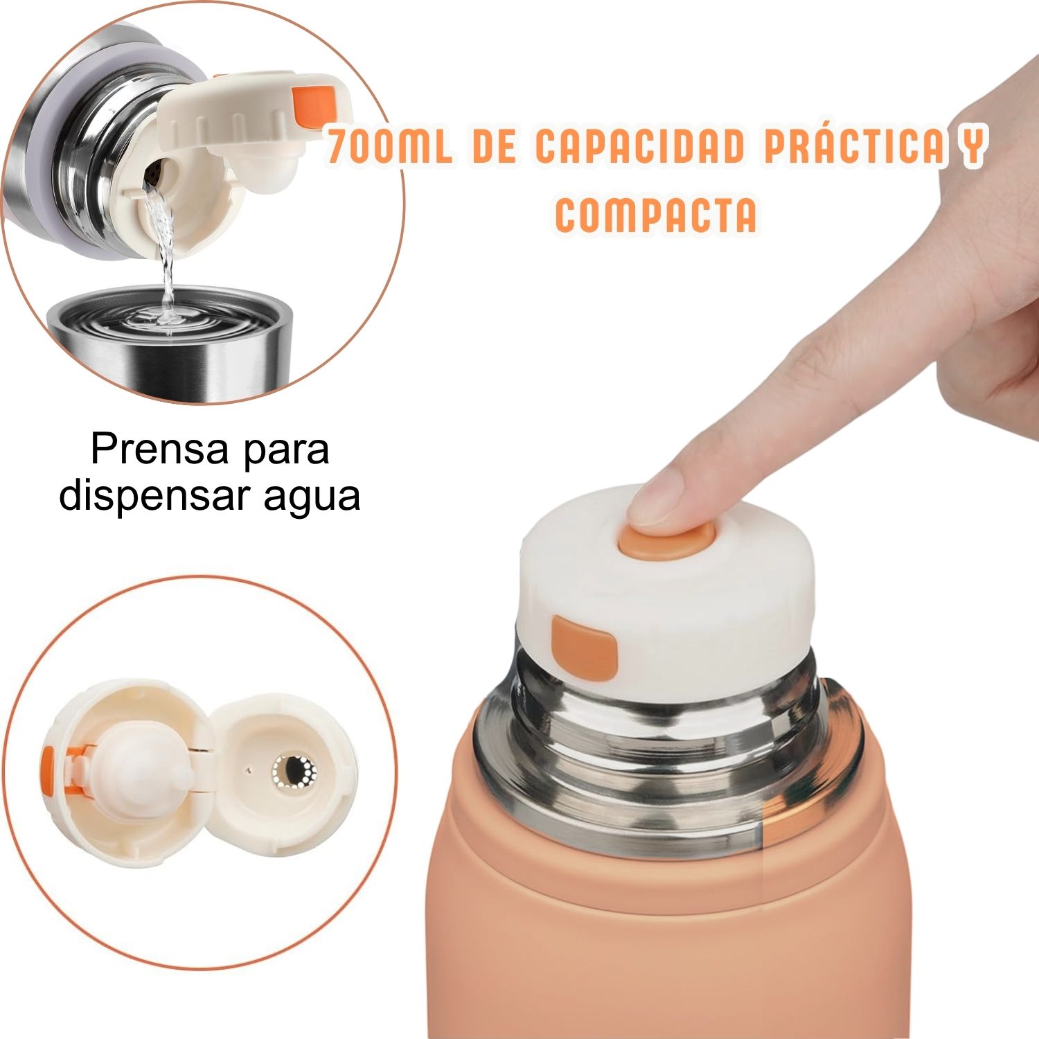 Termo Tomatodo 700 ML Acero Inoxidable Color Café – Tienda PENTHA