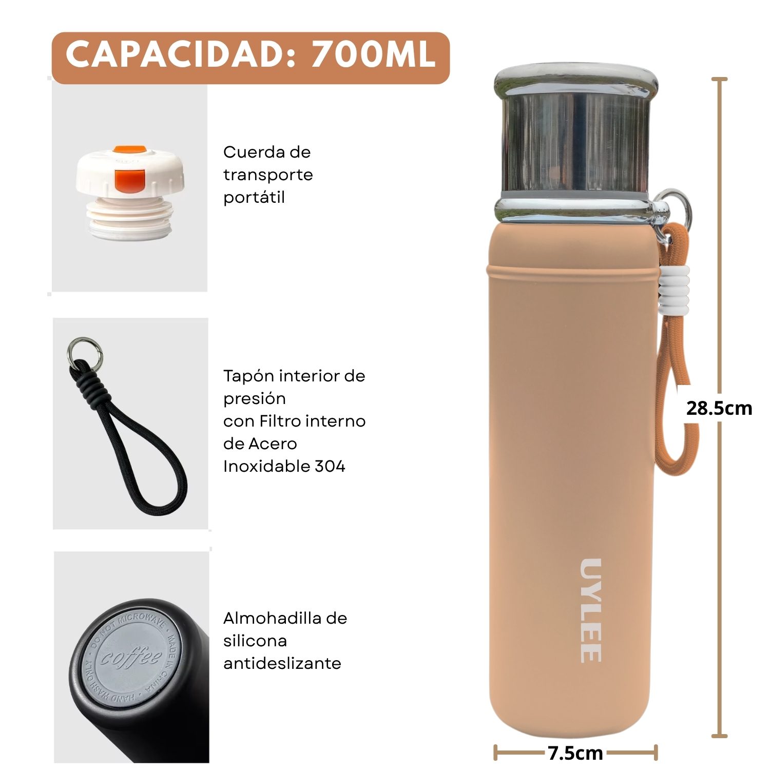 Termo Tomatodo 700 ML Acero Inoxidable Color Café – Tienda PENTHA