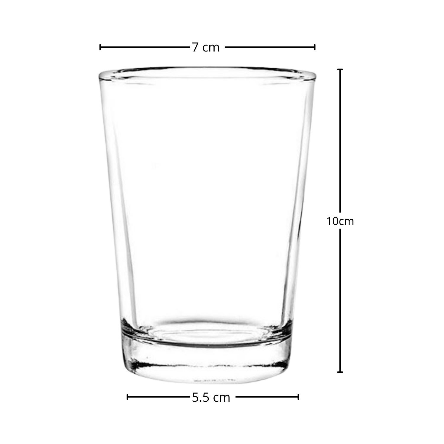 Vaso de Vidrio Cristar Herradura Liso 7oz, Set de Vasos Cristar ...